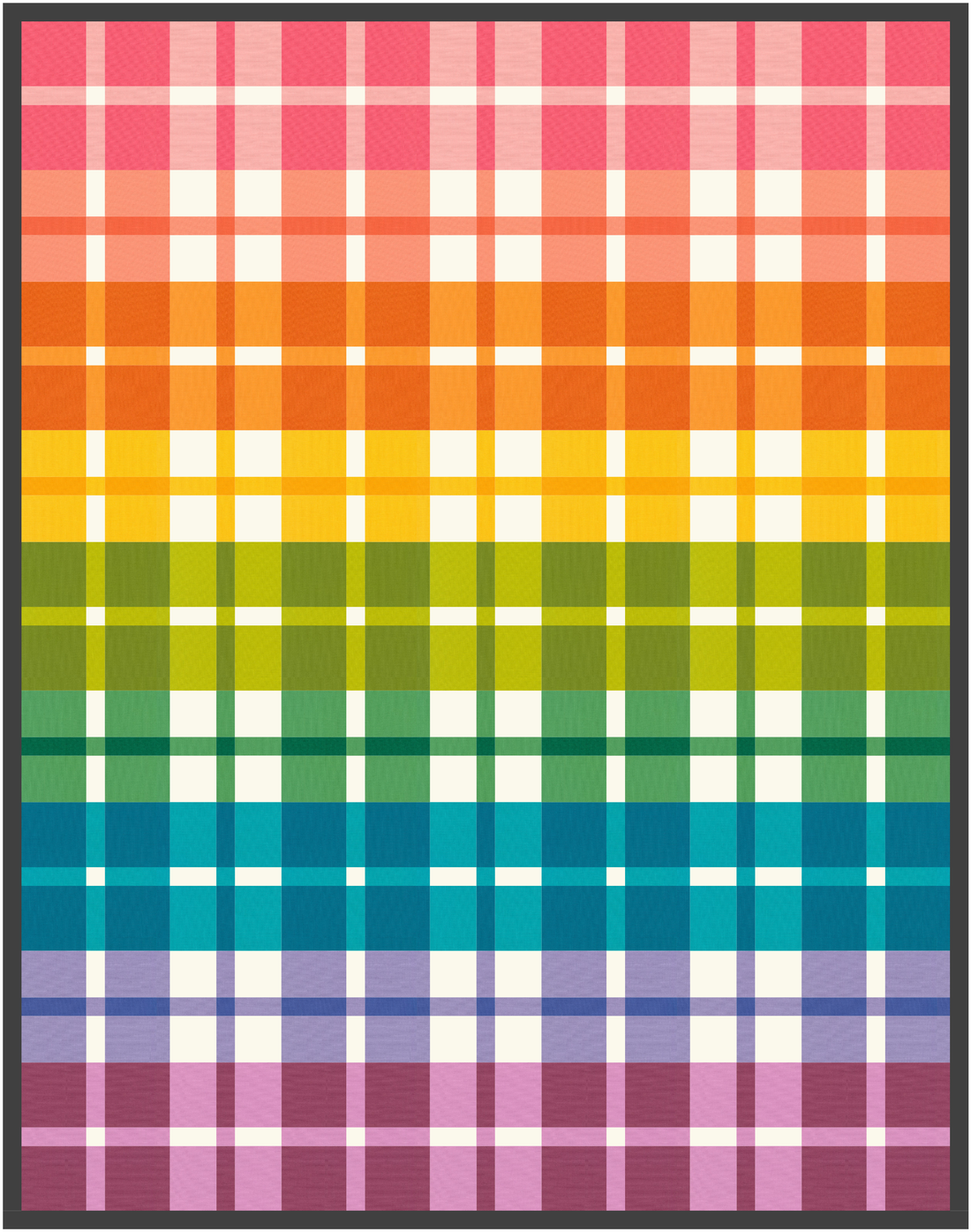 Mini Plaid-ish Quilt Kit - Rainbow - Kona Cotton – Sewfinity