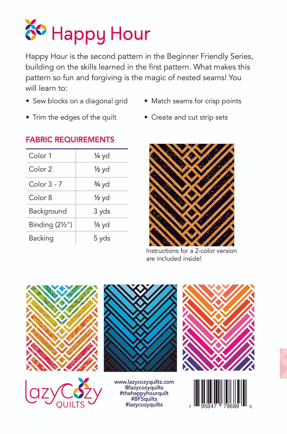 Happy Hour Quilt Pattern – Sewfinity