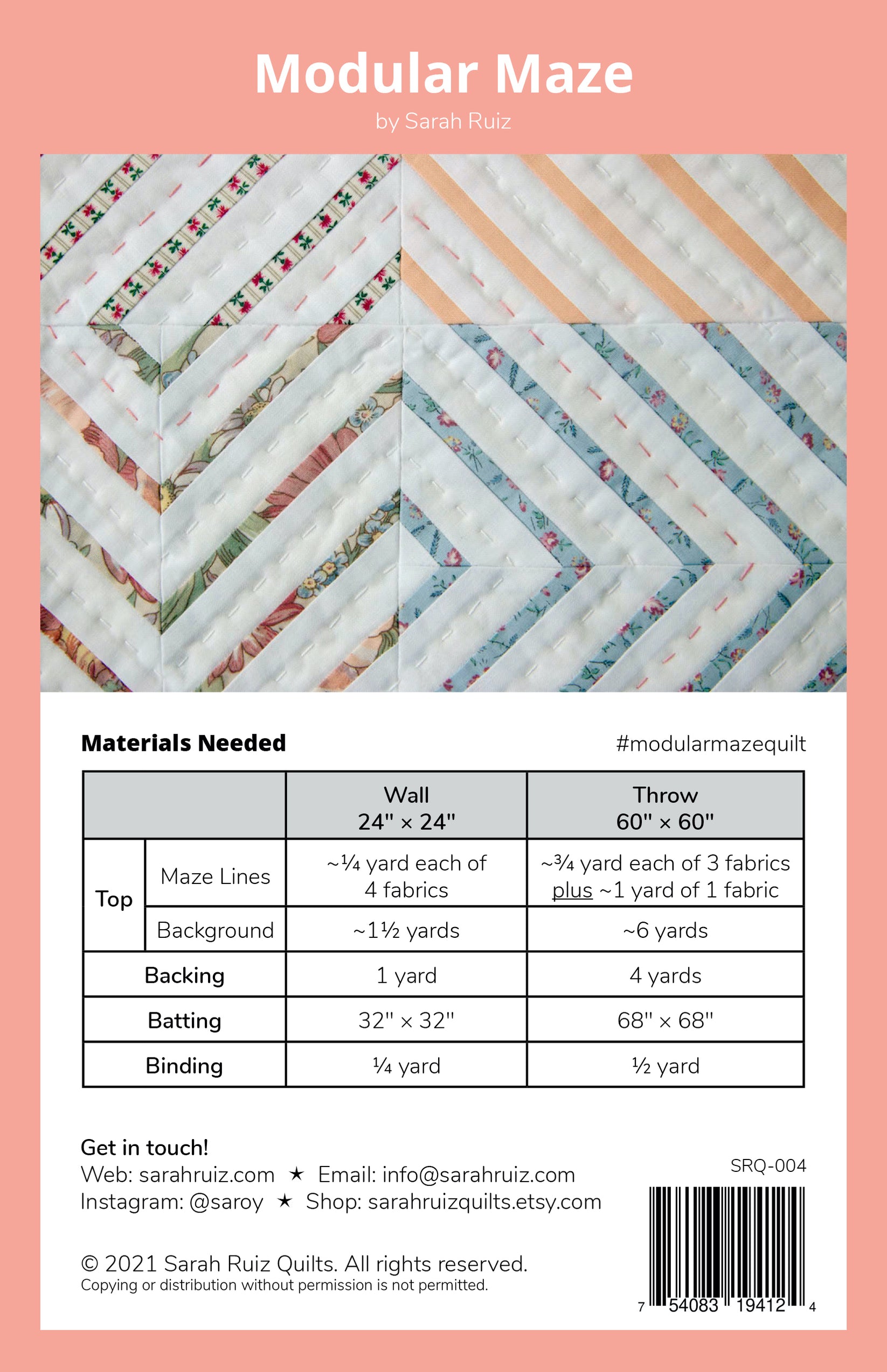 Modular Maze Quilt Pattern – Sewfinity