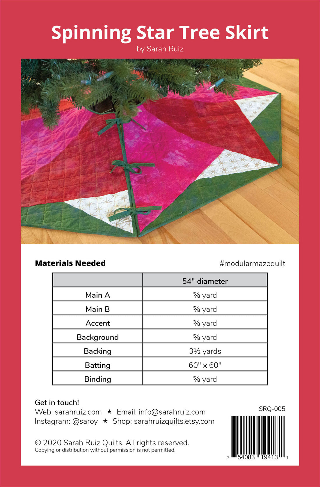 Spinning Star Tree Skirt Sewing Pattern – Sewfinity
